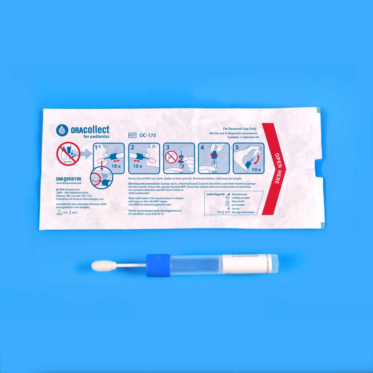 SAMPLE ORAcollect for pediatrics saliva collection device